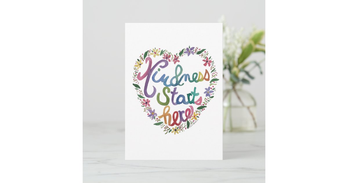 Kind Heart Thank You Card | Zazzle