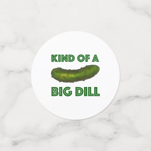 Kind of a Big Dill (Deal) Green Pickle Congrats Confetti | Zazzle