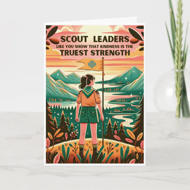 Kind Scout Leader Thank You Card | Zazzle