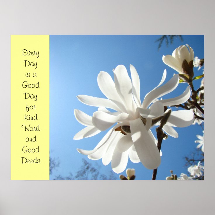 Kind Words Good Deeds poster art print Nurses Week | Zazzle