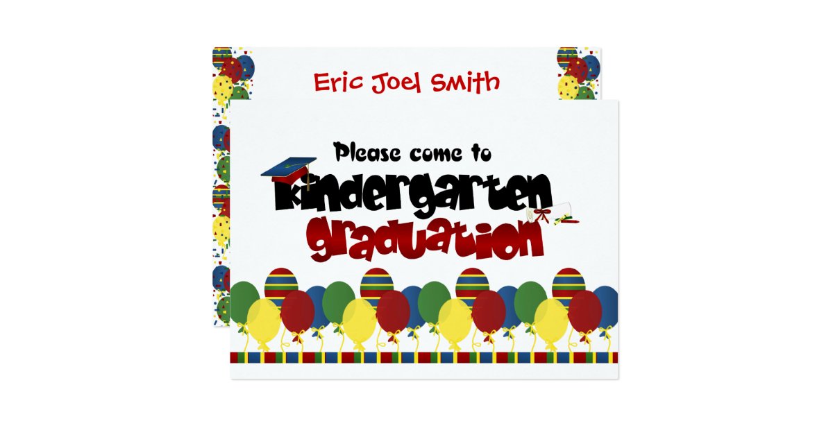 Kindergarten Graduation Announcement Invitation | Zazzle.com