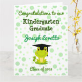 Kindergarten Graduation Congratulations Frog Card | Zazzle