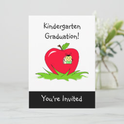 Kindergarten Graduation Invitation Bug In Apple | Zazzle