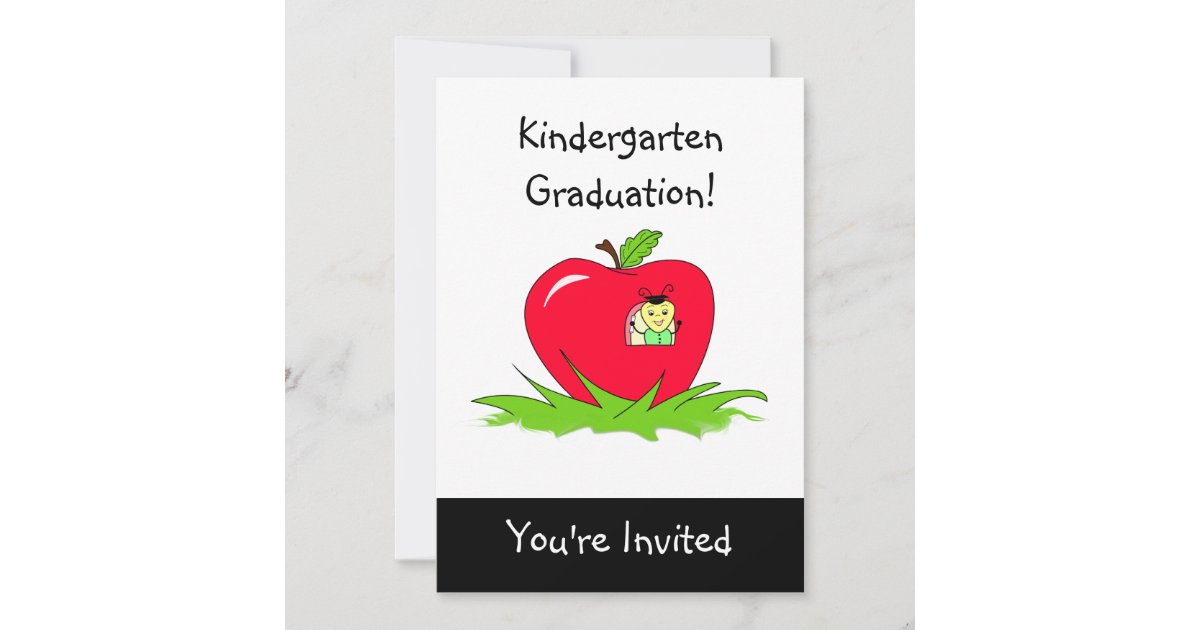 Kindergarten Graduation Invitation Bug In Apple | Zazzle