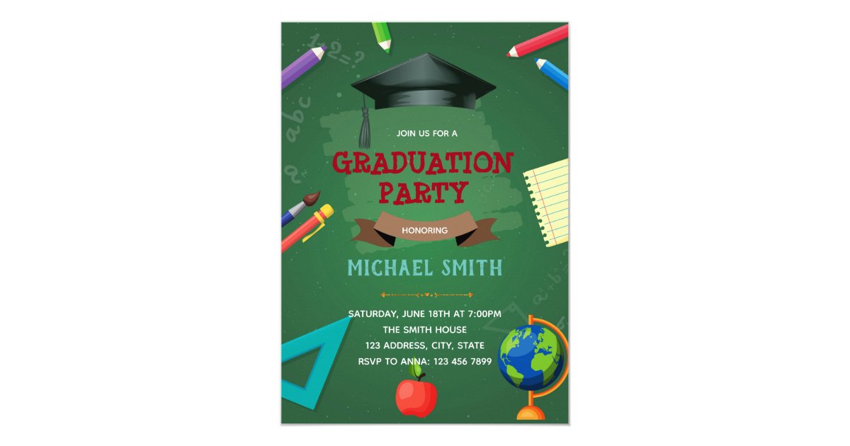 Kindergarten Graduation party invitation | Zazzle.com