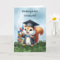 Kindergarten Graduation Squirrel Congratulations Card | Zazzle