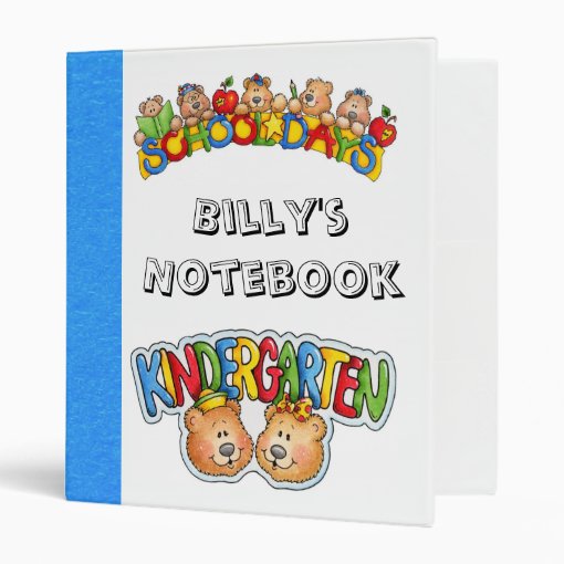 kindergarten Notebook Binder | Zazzle