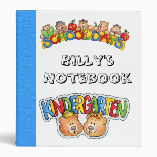 kindergarten Notebook Binder | Zazzle