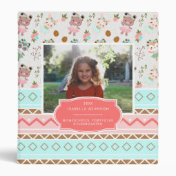 Kindergarten | Photo | Homeschool Portfolio Binder | Zazzle