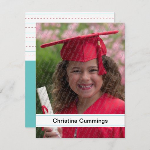 Kindergarten Stripes Graduation Announcement | Zazzle