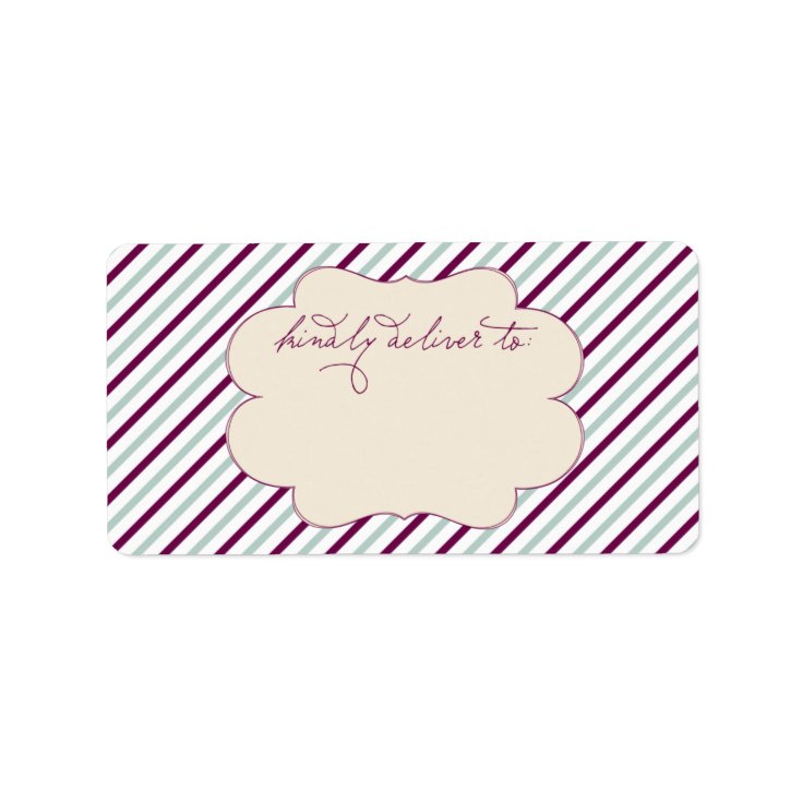kindly deliver to: address label | Zazzle