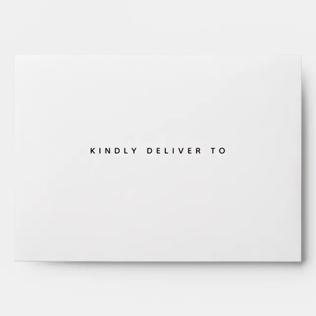 Kindly Deliver To | Modern Typography Envelope | Zazzle
