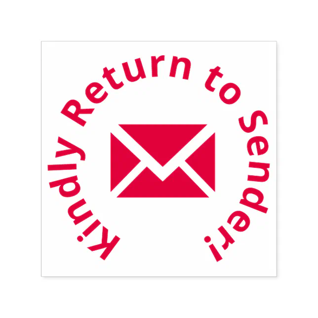 "Kindly Return to Sender!" & Envelope Icon Self-inking Stamp | Zazzle
