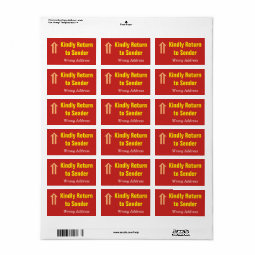 "Kindly Return to Sender", "Wrong Address" Label | Zazzle
