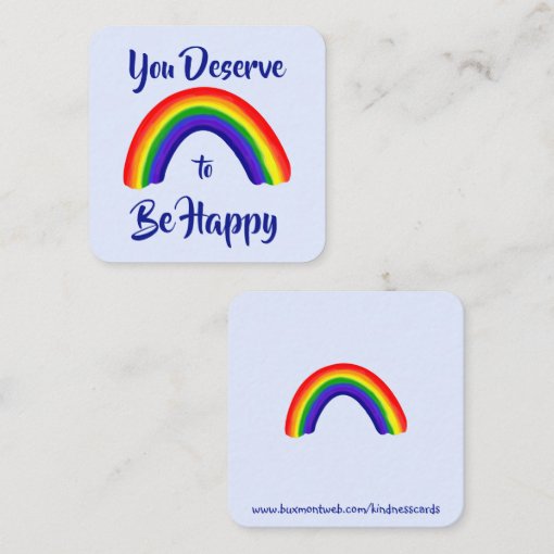 Kindness Card: "You Deserve to Be Happy" Cards | Zazzle