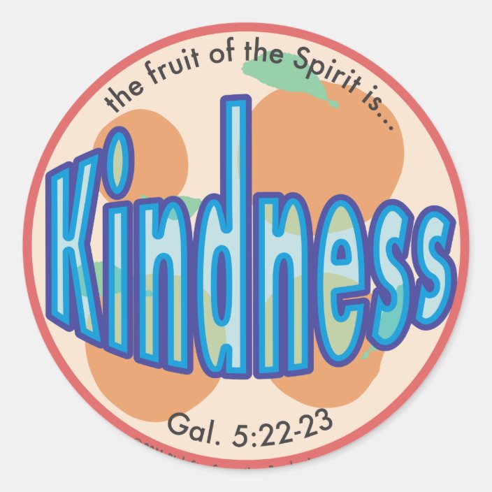 Kindness Fruit of the Spirit Spots Sticker | Zazzle.com