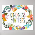 Kindness Matters Inclusivity Be Kind Inspirational Poster | Zazzle