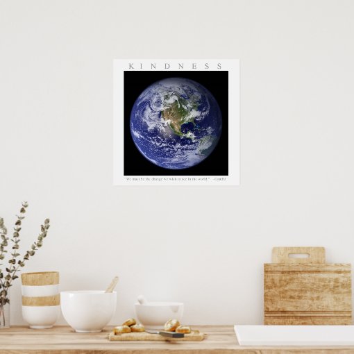 KINDNESS - Motivational Print w. Gandhi quote | Zazzle