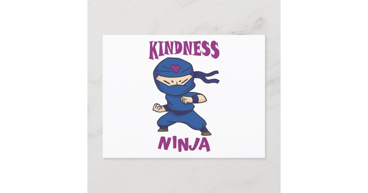 Kindness Ninja, Fight against Bullying Postcard | Zazzle