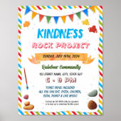 Kindness Rocks project event flyer poster | Zazzle