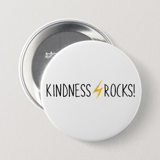 Kindness Rocks Simple Logo Button | Zazzle