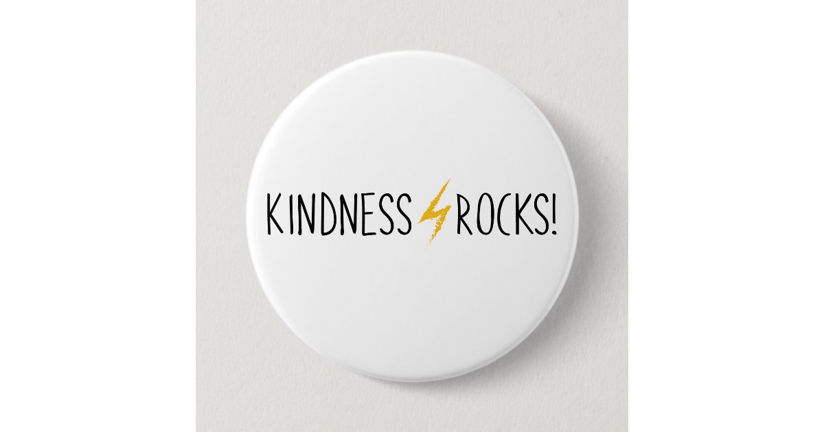 Kindness Rocks Simple Logo Button | Zazzle