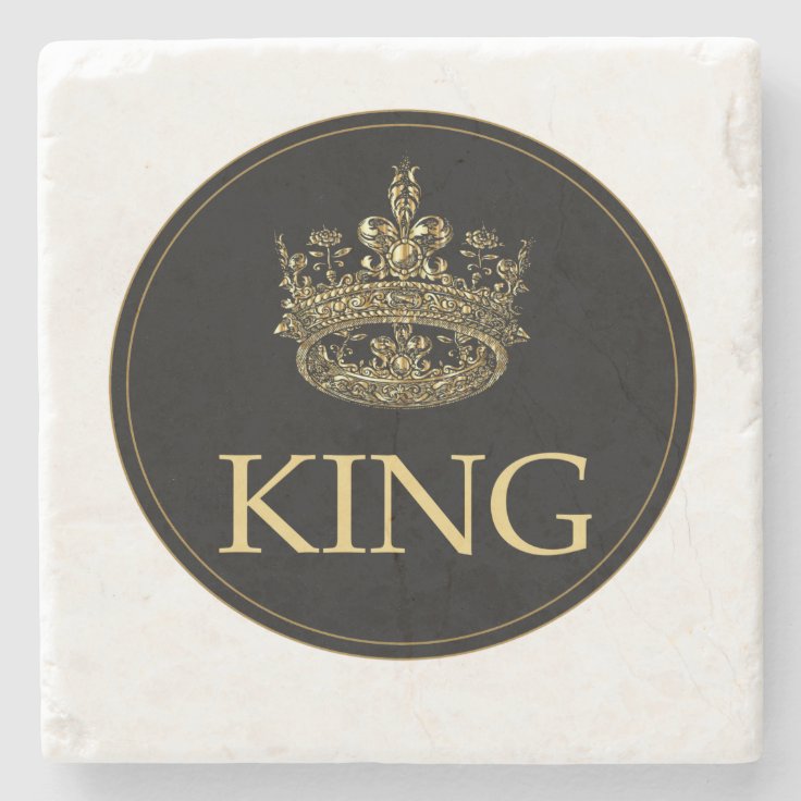 King and Crown Royal Emblem Stone Coaster | Zazzle