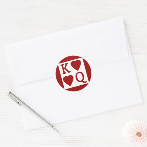 King and Queen of Hearts Stickers | Zazzle