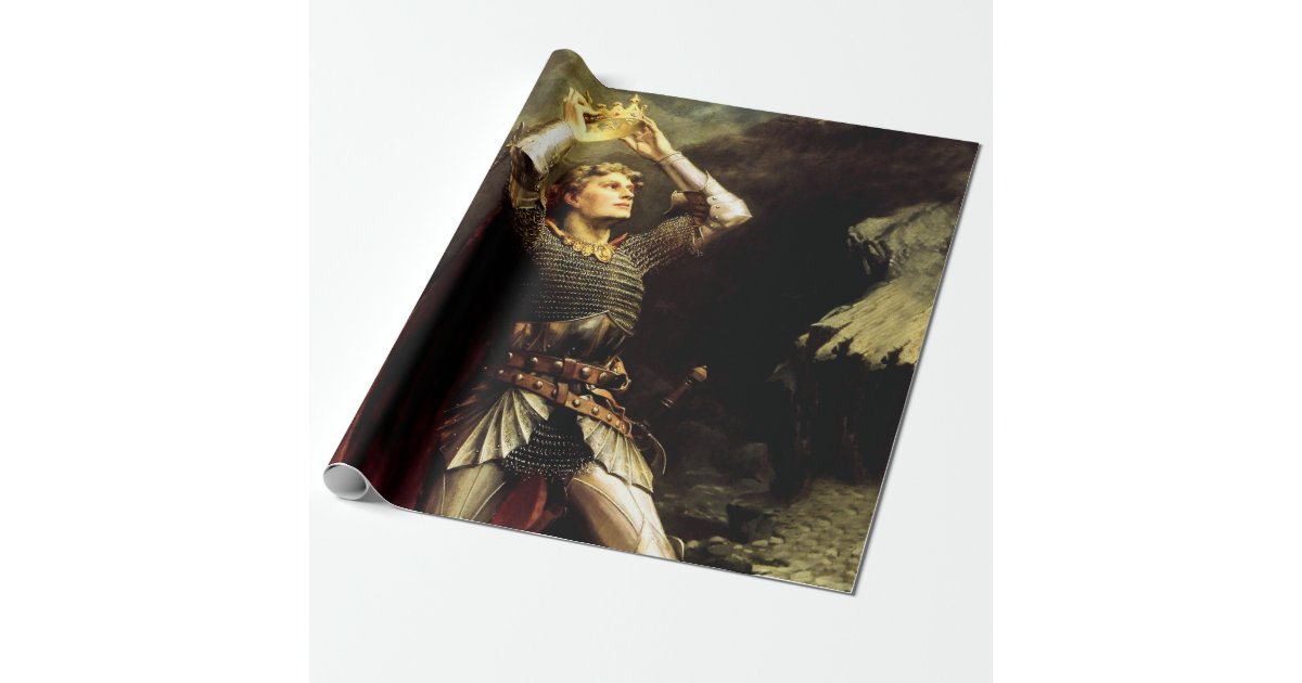 King Arthur by Charles Ernest Butler Wrapping Paper | Zazzle