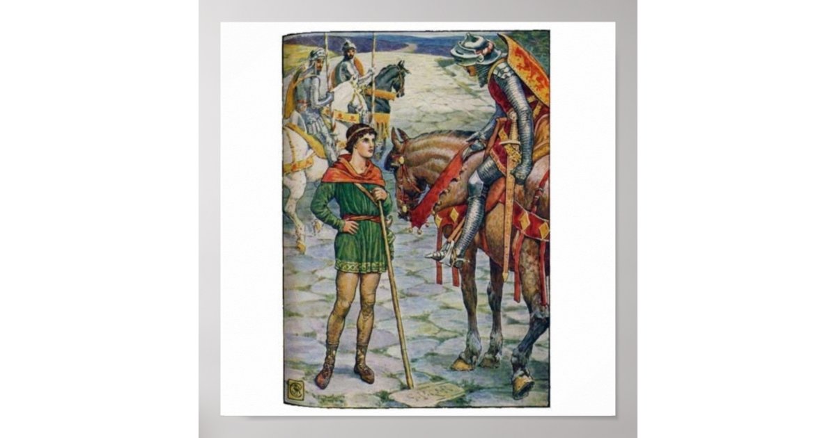 King Arthur Questions Percival Poster | Zazzle