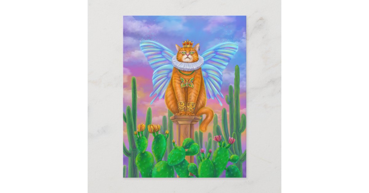 King cat Poster Postcard | Zazzle