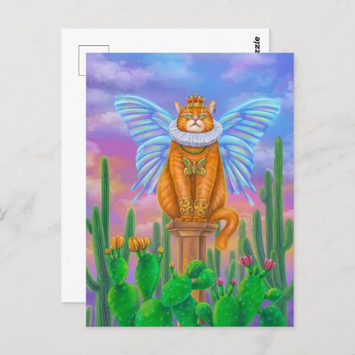 King cat Poster Postcard | Zazzle