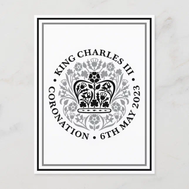 King Charles III British Coronation Emblem Postcard | Zazzle