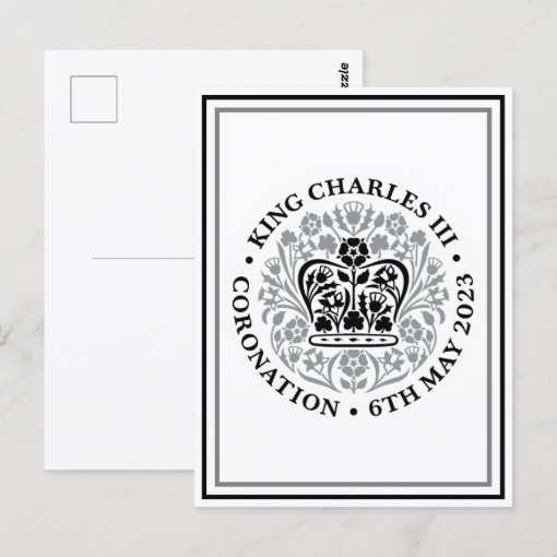 King Charles III British Coronation Emblem Postcard | Zazzle