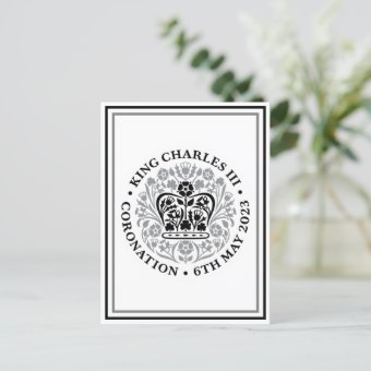 King Charles III British Coronation Emblem Postcard | Zazzle