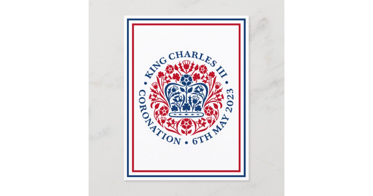 King Charles III British Coronation Emblem Postcard | Zazzle