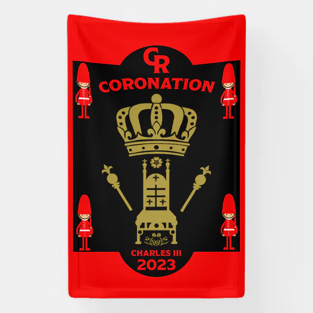 King Charles III Coronation Commemorative Souvenir Banner | Zazzle