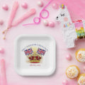 King Charles III Coronation Crown and Flags Paper Plates | Zazzle