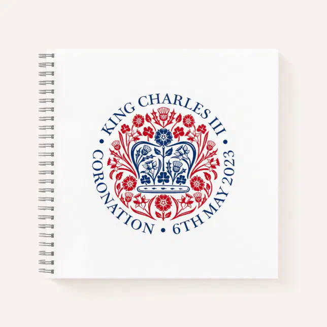 King Charles III Coronation Emblem, Royal Souvenir Notebook | Zazzle