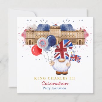 King Charles III Coronation Fun Personalized Invitation | Zazzle