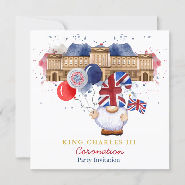 King Charles III Coronation Fun Personalized Invitation | Zazzle