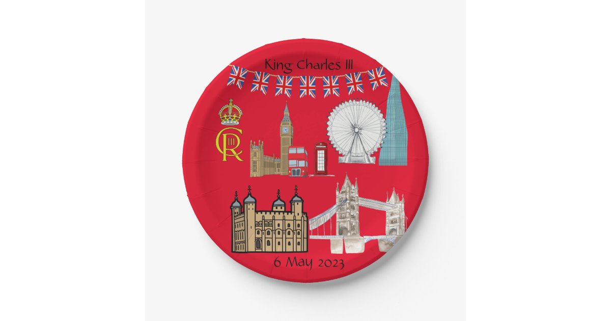 King Charles III Coronation Paper Plates | Zazzle