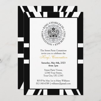 King Charles III Royal Coronation Street Party Invitation | Zazzle
