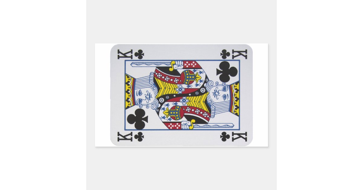 King Clovers (Clubs) Playing Card Stickers | Zazzle