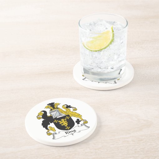 King Family Crest Coaster | Zazzle