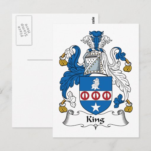 King Family Crest Postcard | Zazzle