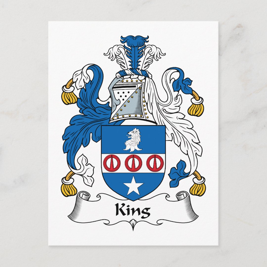 King Family Crest Postcard | Zazzle