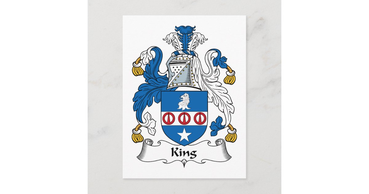King Family Crest Postcard | Zazzle