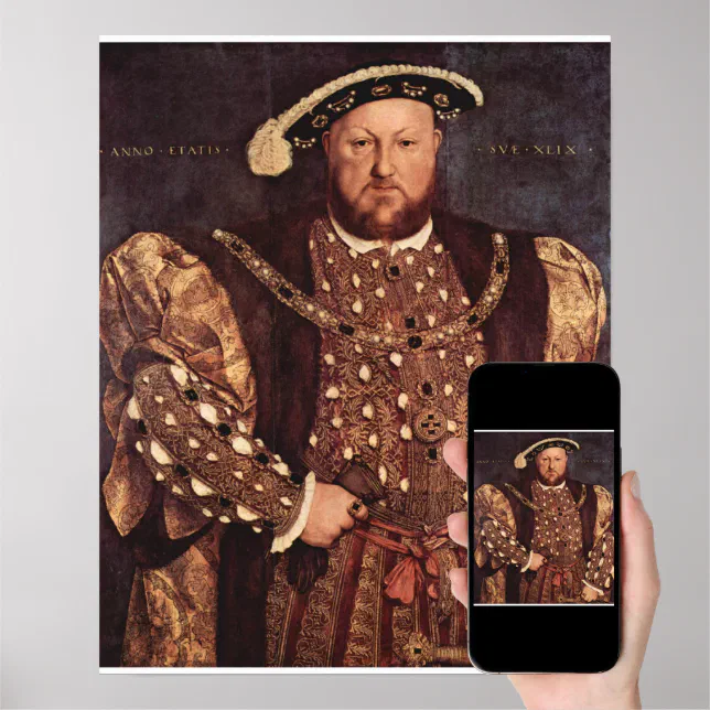 King Henry VIII Canvas Print Poster | Zazzle