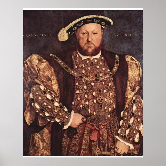 King Henry VIII Canvas Print Poster | Zazzle.com